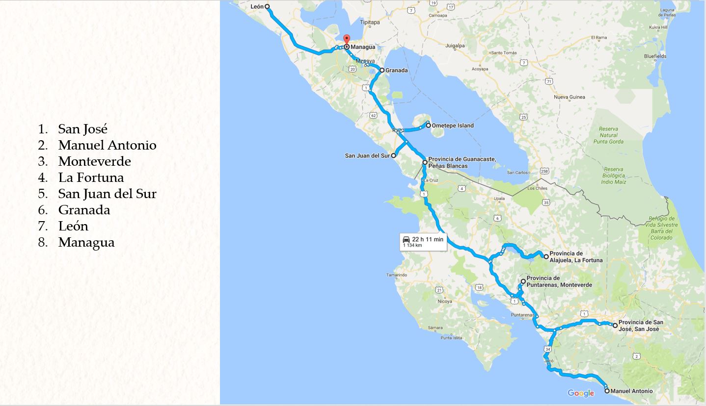 The Rainforest Trail in Costa Rica & The Revolution Path in Nicaragua ...